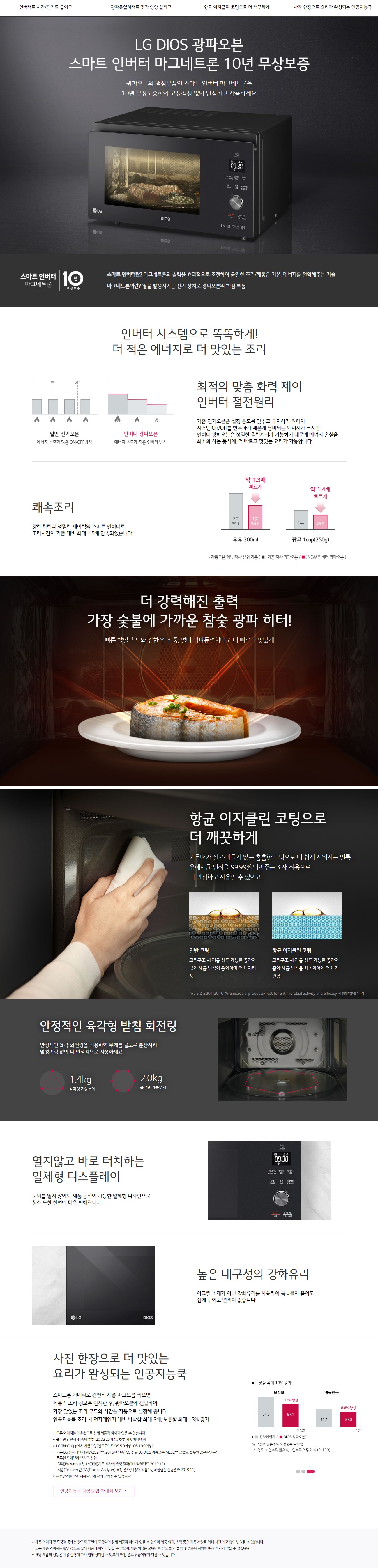 [LG전자]디오스 광파오븐 39L ML39BW / LG전자 직배송