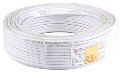 [나비엠알오] CVF 전선 (백색/2C/2.5SQ/600V이하/70M, 1개)