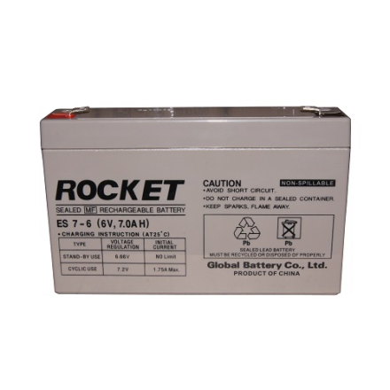 [ROCKET] 로케트 연축전지/납축전지 6V 7AH (조작 전원용, 예비전원용) ES7-6