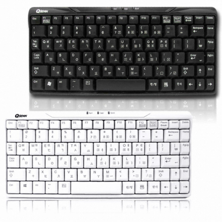 [QSENN] GP-K7000 MINI 영문 유선 미니 키보드 [블랙]