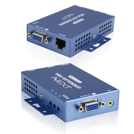 [EzNet] VGA(RGB) UTP 리피터기 NEXT-N100VE (최대 100m, 송/수신기SET)