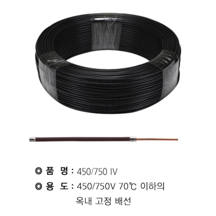 [시중품] HIV (100M, 240M) - IV(100M) - 2.25MM (4SQ) 흑색KS