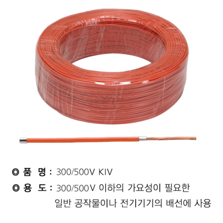 [상진] KIV - VSF(KIV)(200M) - 0.5SQ (주황색)