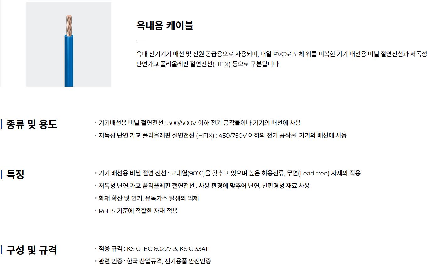 [3사] HFIX (단선 1.5SQ~단선 2.5SQ) - HF-IX - 1.38MM(1.5SQ,300M) 갈색